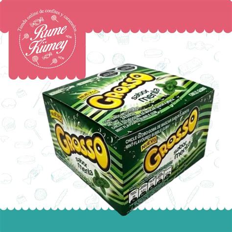 Grosso Sabor Menta Chicle De Arcor Caja Con 100 Un Rume Kümey