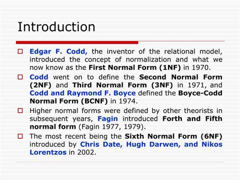 ppt database normalization powerpoint presentation free download