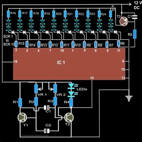 Simple IC 4017 Circuits Homemade Circuit Projects