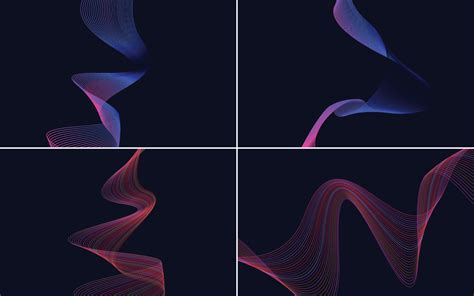 Modern Wave Curve Abstract Vector Background Pack For A Contemporary Look 19277936 Vector Art At