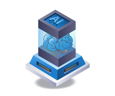 artificial intelligence server technology vector image