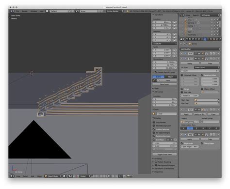 Object With Array And Curve Modifiers Is Rotating Rblender