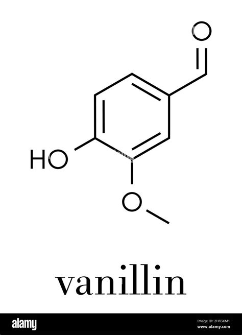 Vanillin Vanilla Extract Molecule Skeletal Formula Stock Vector Image And Art Alamy