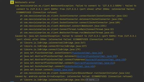 What Is The Error Message Comneovisionarieswsclientwebsocketexception Failed To Connect