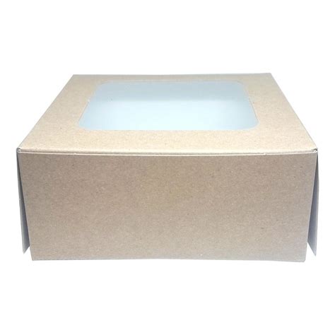 Cake Box Window 5x 5x 2 Kraft Value Baking Supplies
