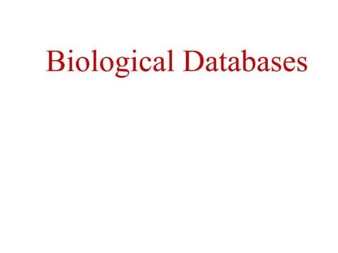 introduction of biological database pptx