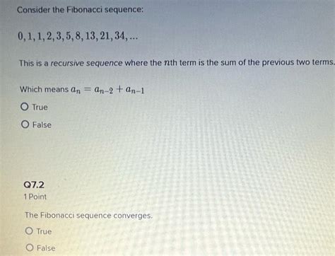 Solved Consider The Fibonacci Sequence Chegg