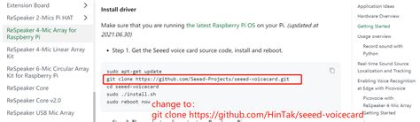 Unable To Setup Respeaker On Raspberry Pi 4b 6 By Seeedseraphina