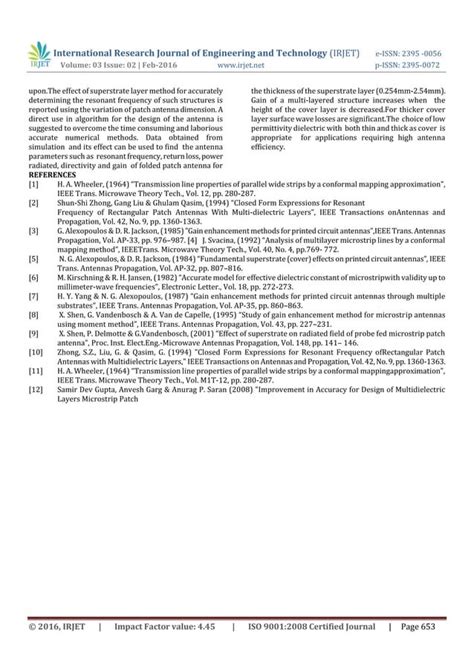 Design Of Folded Rectangular Patch With Different Multidielectric Layer