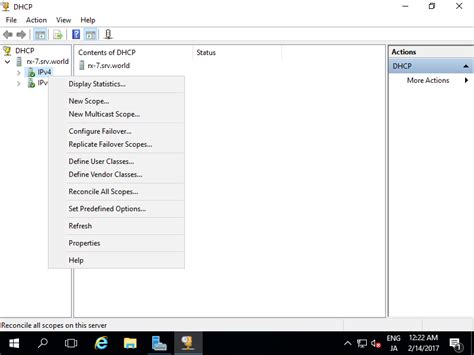 Windows Server 2016 Configure Dhcp Server Server World