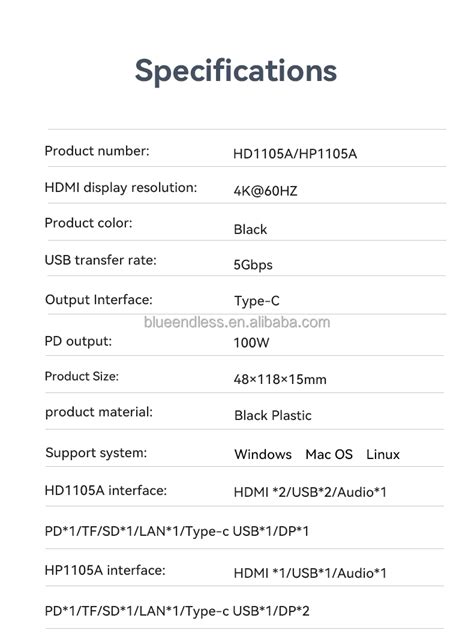 Full Aluminum Usb C Docking Station In Hub Display Dp K Hd Dp Usb Type C Data