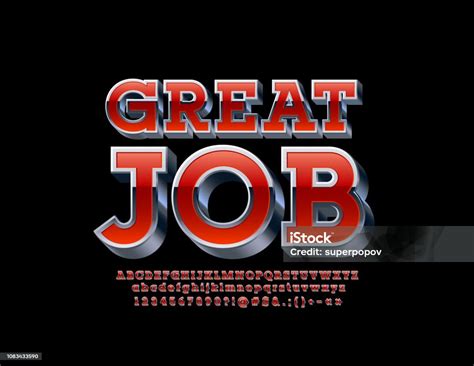 벡터 3d 빨간색과 밝은 기호 장하다 고 알파벳 실버 컴퓨터 글자에 대한 스톡 벡터 아트 및 기타 이미지 컴퓨터 글자 3차원 형태 입체 이미지 Istock