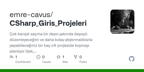 GitHub emre cavus CSharp Giris Projeleri Çok karışık saçma bir depo
