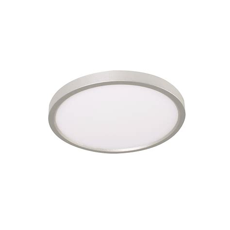 Afx Edge Round 1 Light 8 In Satin Nickel Led Flush Mount Light Energy