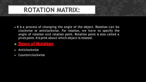 Matrix Representation Cgpptx