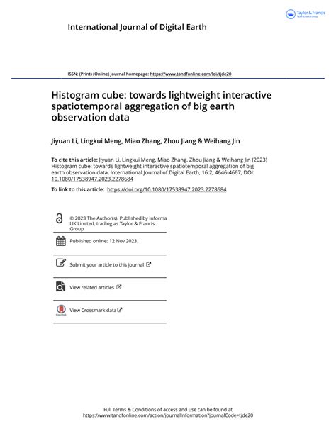 PDF Histogram Cube Towards Lightweight Interactive Spatiotemporal