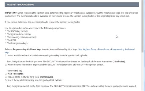 Replacement Key Programming Instructions Needed How To Program A