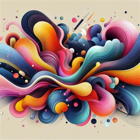 Premium Photo Abstract Colorful Flow Shapes Background