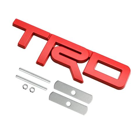 Red Trd Grille Badge Emblem For Toyota Tacoma Mercari