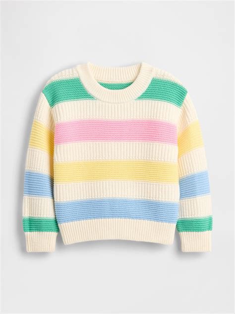 Rainbow Stripe Crew Neck Jumper Gap
