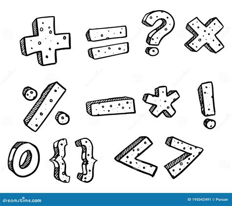 Math Symbols Black And White