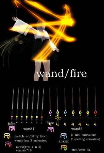 Second Life Marketplace Nmagic Wand2 Fire Particle Animations