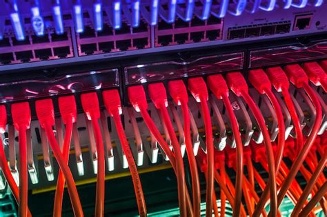 Premium Photo High Speed Connection To The Data Server Via Ethernet Protocols