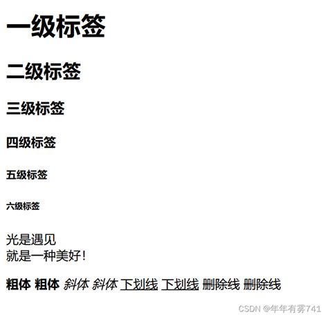 HTML常用标签 html h CSDN博客