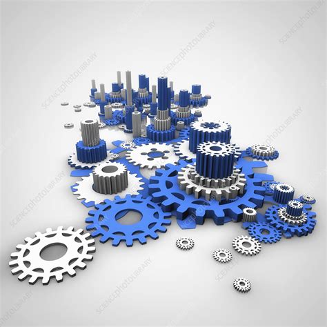 Three Dimensional Cogs Interlocking Illustration Stock Image C039 5956 Science Photo Library