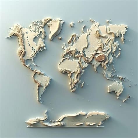 3d Vector World Map Premium Ai Generated Image