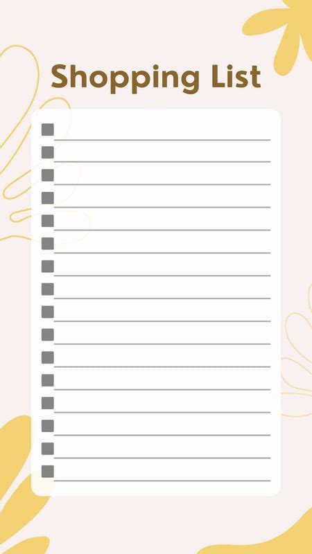 Page 5 Free Printable And Customizable Grocery List Templates Canva