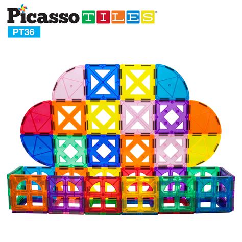 Picassotiles Magnetic Building Tile Quarter Round And Window Set 36