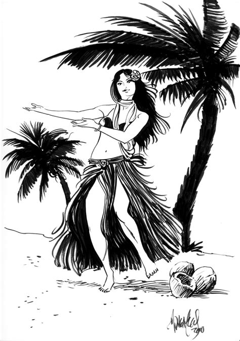 The Best Free Hula Drawing Images Download From 268 Free Drawings Of