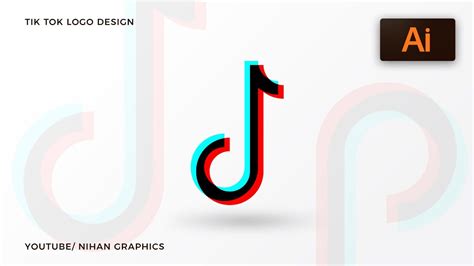 Tik Tok Logo Design In Illustrator Illustrator Tutorials Best Logo