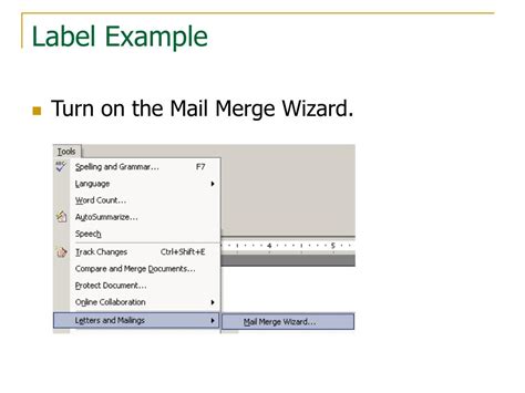 Ppt Using Microsoft Words Mail Merge Features Powerpoint Presentation Id 306789