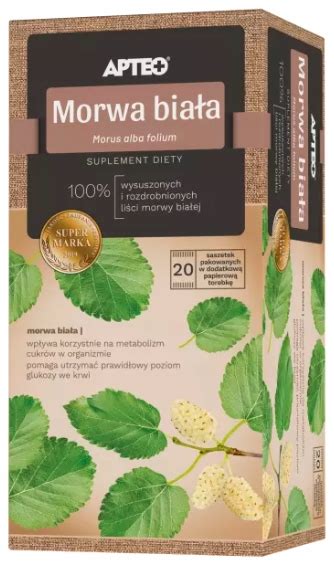 Morwa Biała Apteo Natura 2 G X 20 Sasz Cukrzyca 5907553013769 • Cena Opinie • Zioła