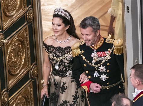 The Crown Prince And Crown Princess Of Denmark Attend Banquet