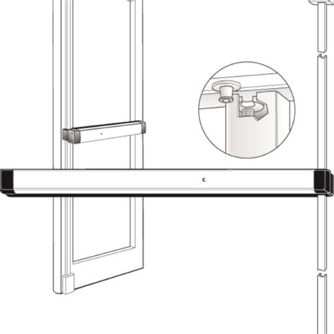 Falcon F 19 V EO SP28 RHR Fire Rated SVR Exit Device ACCESS HARDWARE