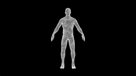 Premium Photo 3d Human Body On Black Background Object Dissolved
