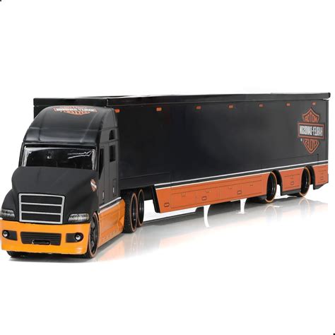Compatible For Harley Davidson Semi Truck Toy With Trailer