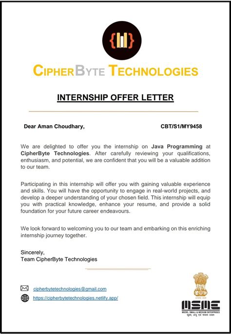 Aman Choudhary On Linkedin Internship Cipherbytetech Careerdevelopment