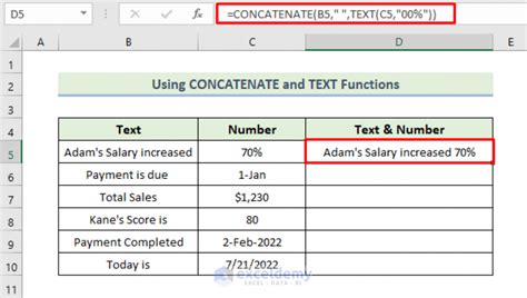 How To Combine Text And Numbers In Excel And Keep Formatting