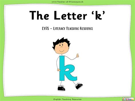 The Letter K Eyfs Teaching Resources