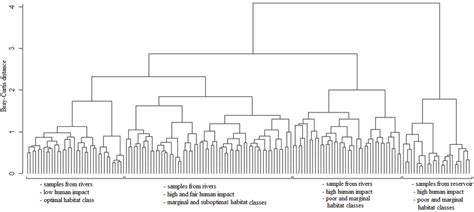 4 Dendrogram Of Hierarchical Cluster Analysis Based On Bray Curtis