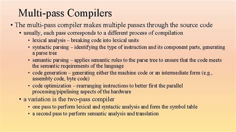 Compiler Technology Compiler Software To Translate High Level
