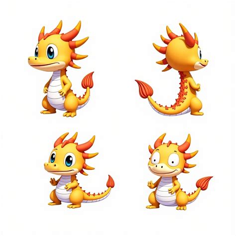 Japanese Dragon Character Sheet Stable Diffusion Online