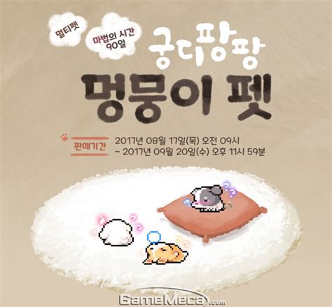 귀여움으로 중무장 메이플스토리 ‘궁디팡팡 멍뭉이 펫 출시