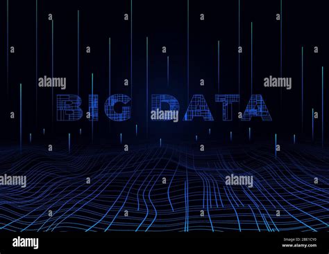 Big Data Perspective Background Design Template For Information Concept Blue Big Data Backdrop