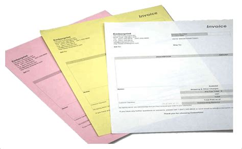 3 Part Carbonless Forms Custom Printed 3 Part Ncr Forms