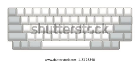 Blank Keyboard Layout Realistic Illustration Stock Vector Royalty Free Shutterstock